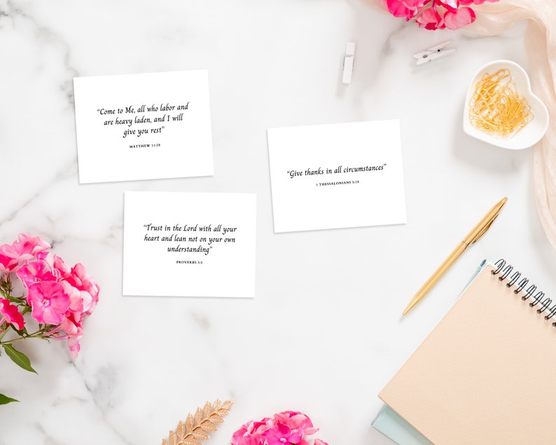 50 Bible Verse Cards | Printable Scripture Quotes | Minimalist Memory ...