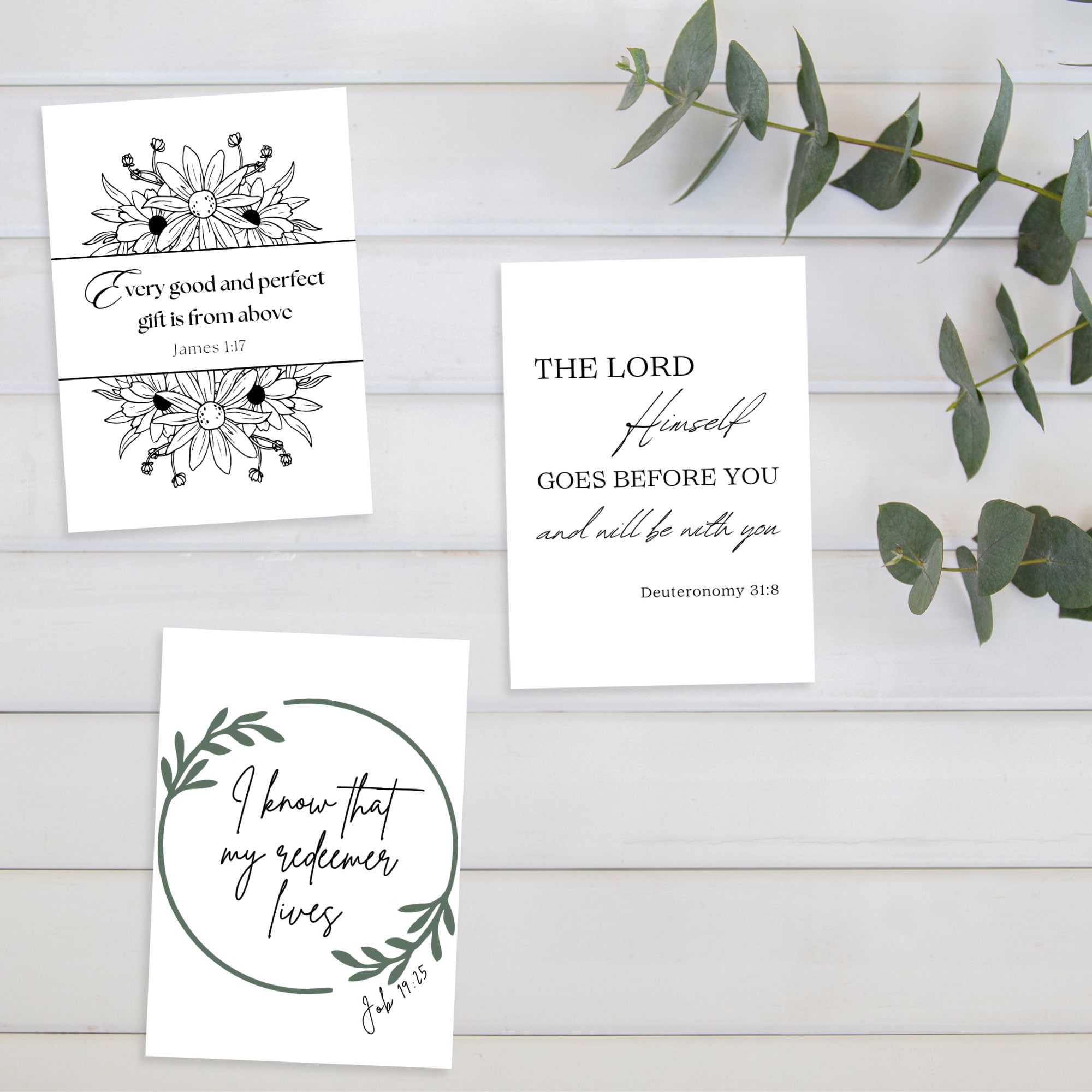 Bible Verse Affirmation Cards | Printable Scripture Quote Flash Cards ...