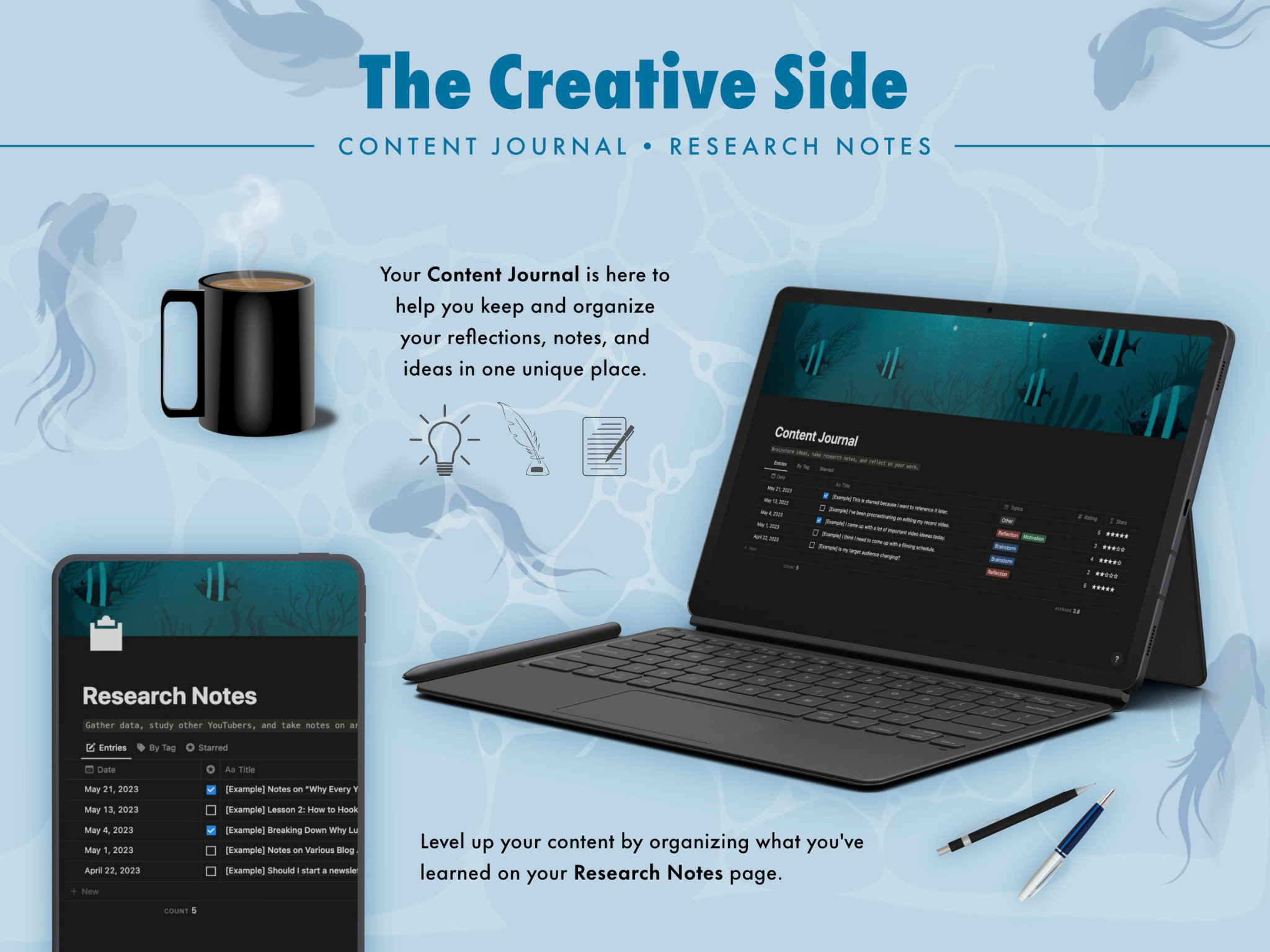 Ultimate Notion Template for Youtubers | Digital Video Planner, Social ...