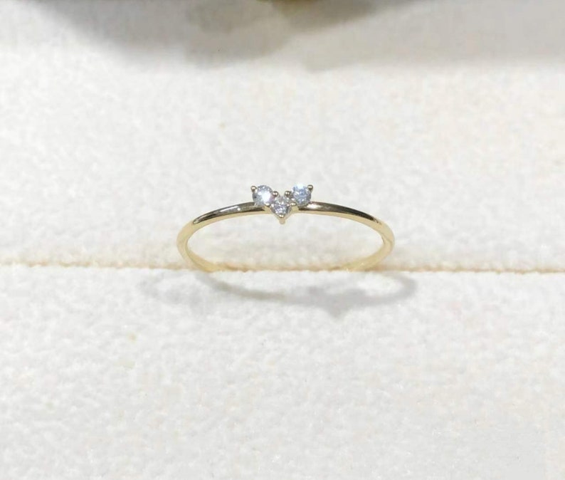 14K Gold/925 Sliver V Ring, Stacking Ring, Chevron Ring,dainty Ring ...