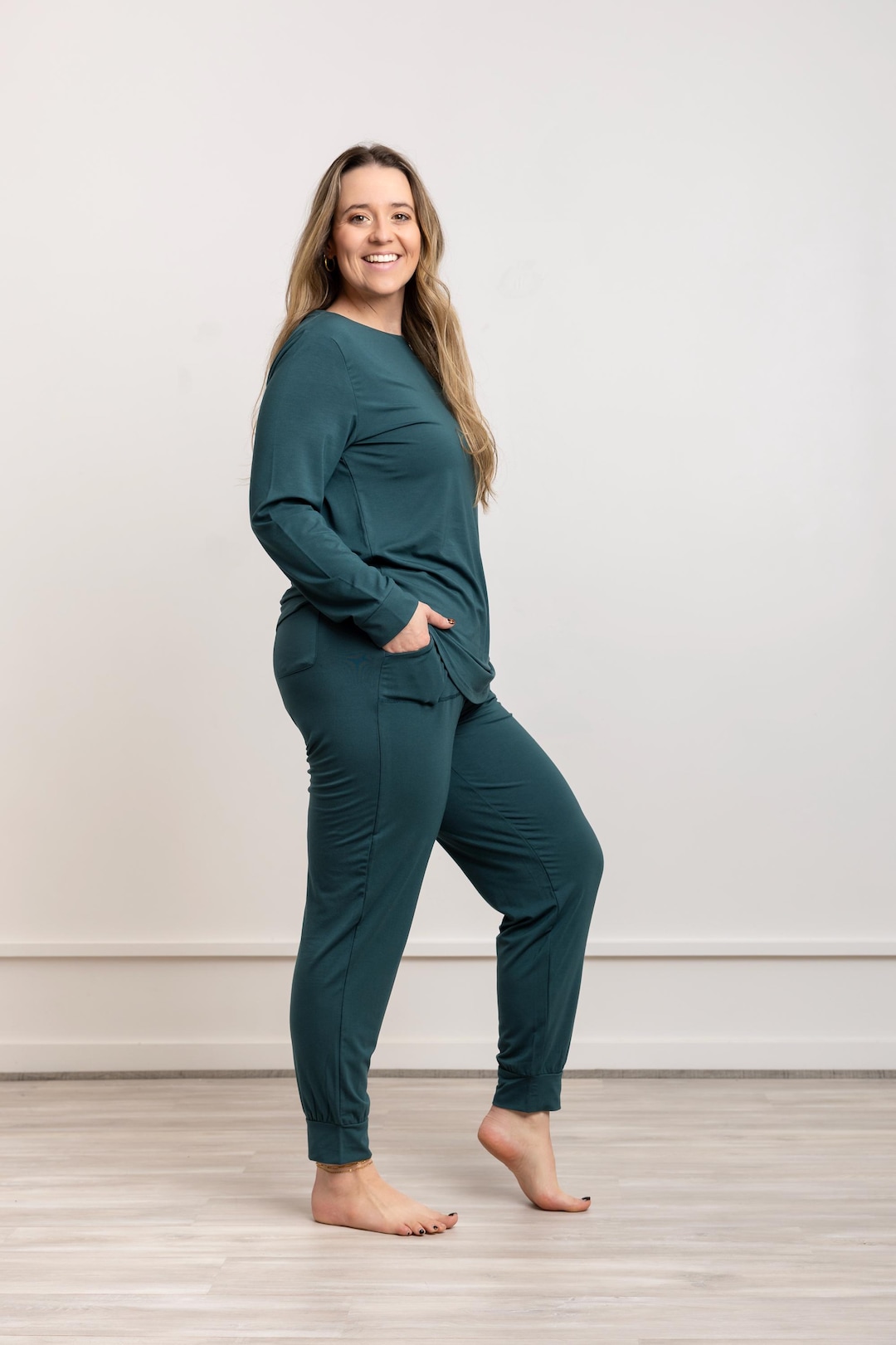 Women's Pajama Set, Modal Sleepwear, Christmas Pajama, Natural ...