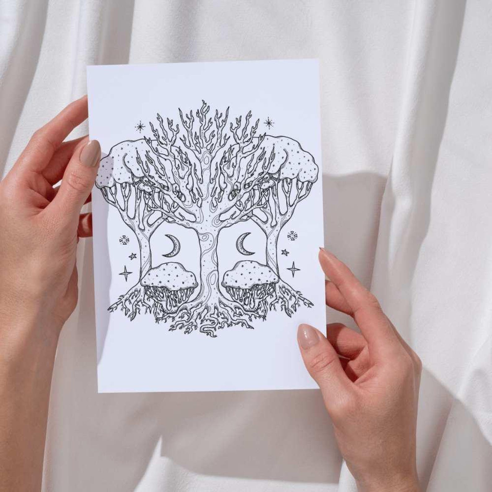 Printable Winter Solstice Coloring Pages - 15 Designs - Yule Coloring ...