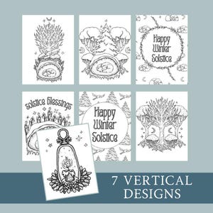 Printable Winter Solstice Coloring Pages - 15 Designs - Yule Coloring ...