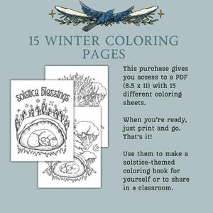 Printable Winter Solstice Coloring Pages - 15 Designs - Yule Coloring ...