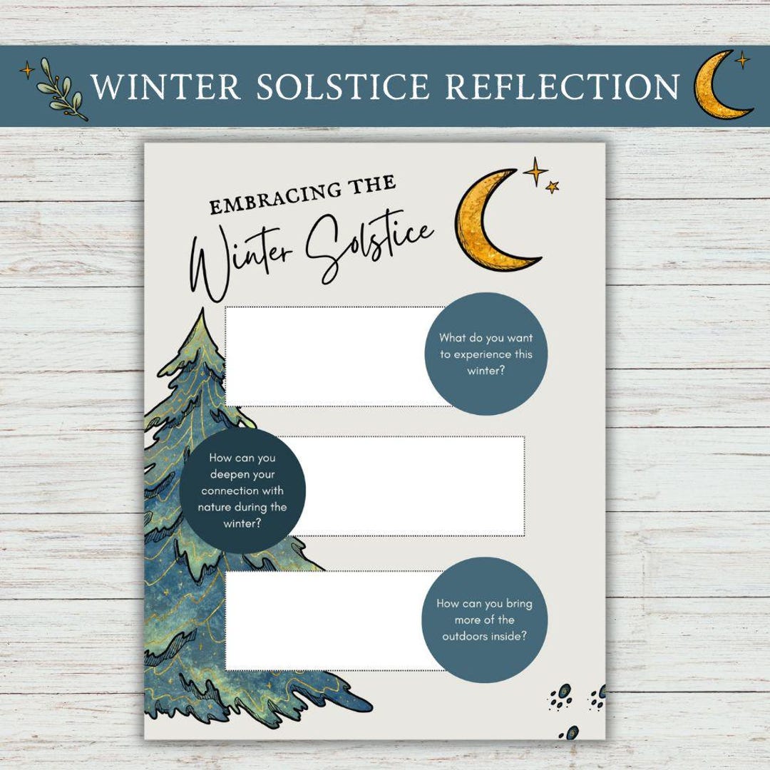Printable Winter Solstice Journal Prompts, Yule Journal, Winter ...
