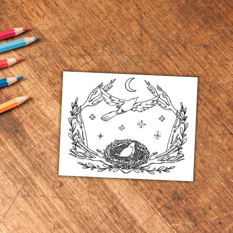 Printable Winter Solstice Coloring Pages - 15 Designs - Yule Coloring ...