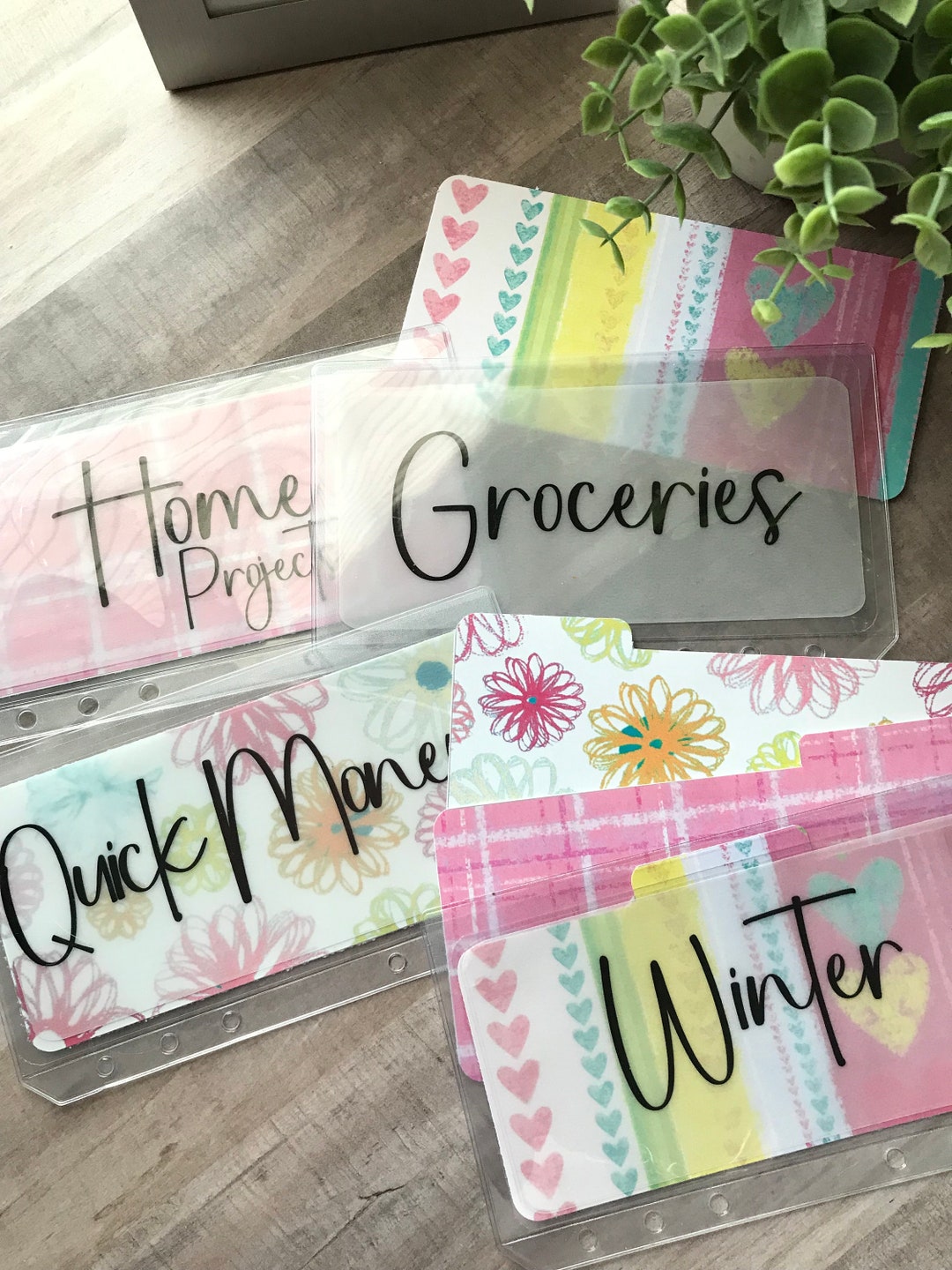 Frosted Cash Envelopes | Vellum Print | Personalized A6 Envelopes ...