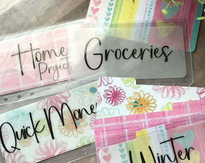 Frosted Cash Envelopes | Vellum Print | Personalized A6 Envelopes ...