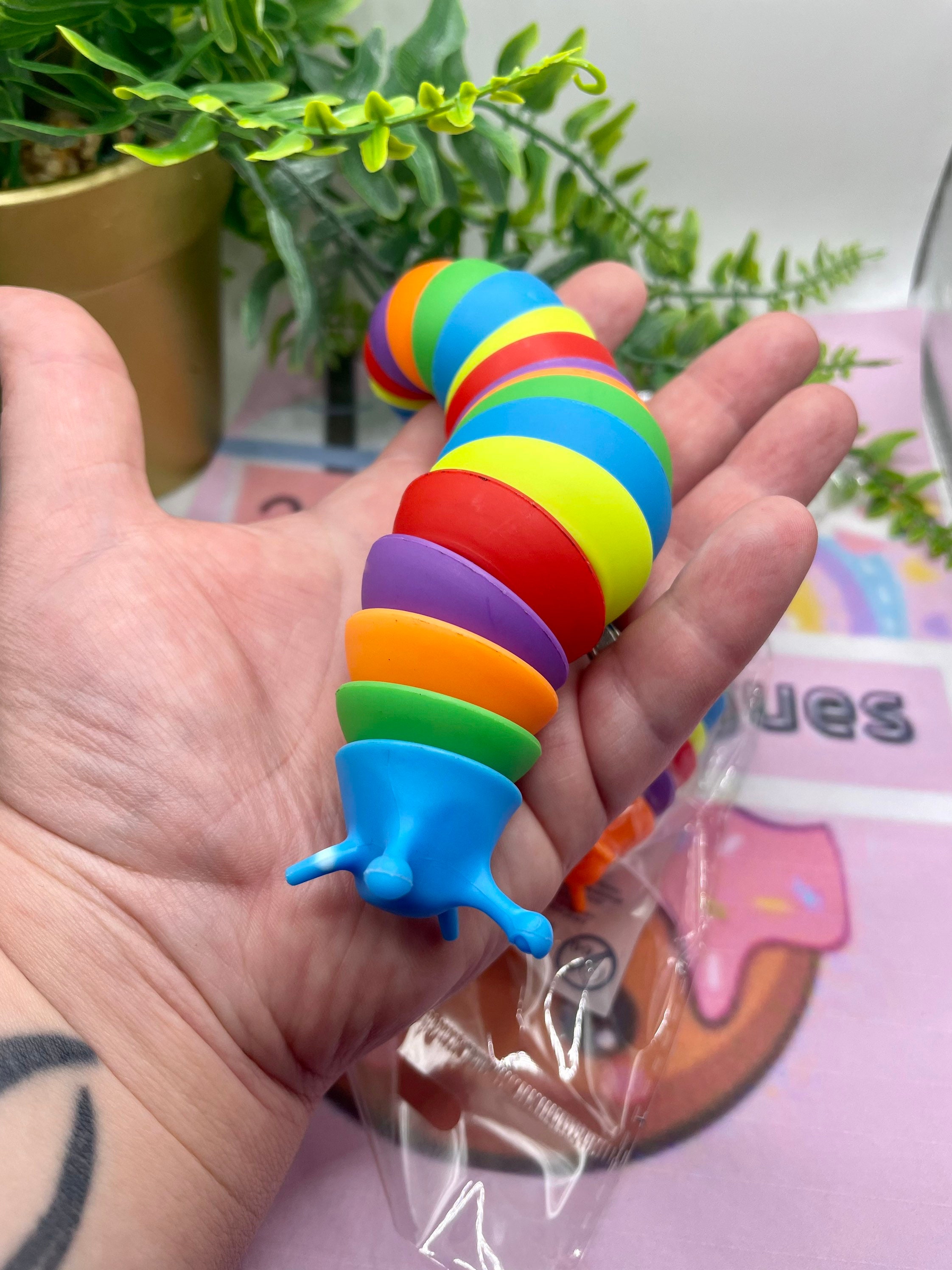 Rainbow Fidget Wriggle Slugs Slug Sensory Autism Toys - Etsy