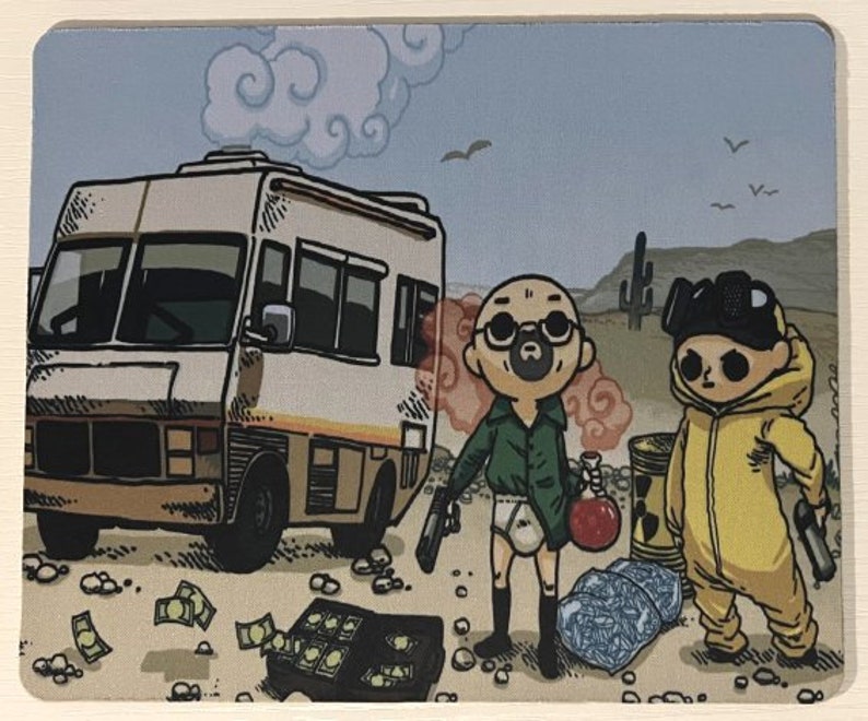 Breaking Bad TV Show Series Walter White Jesse Pinkman Mousepad Cartoon ...