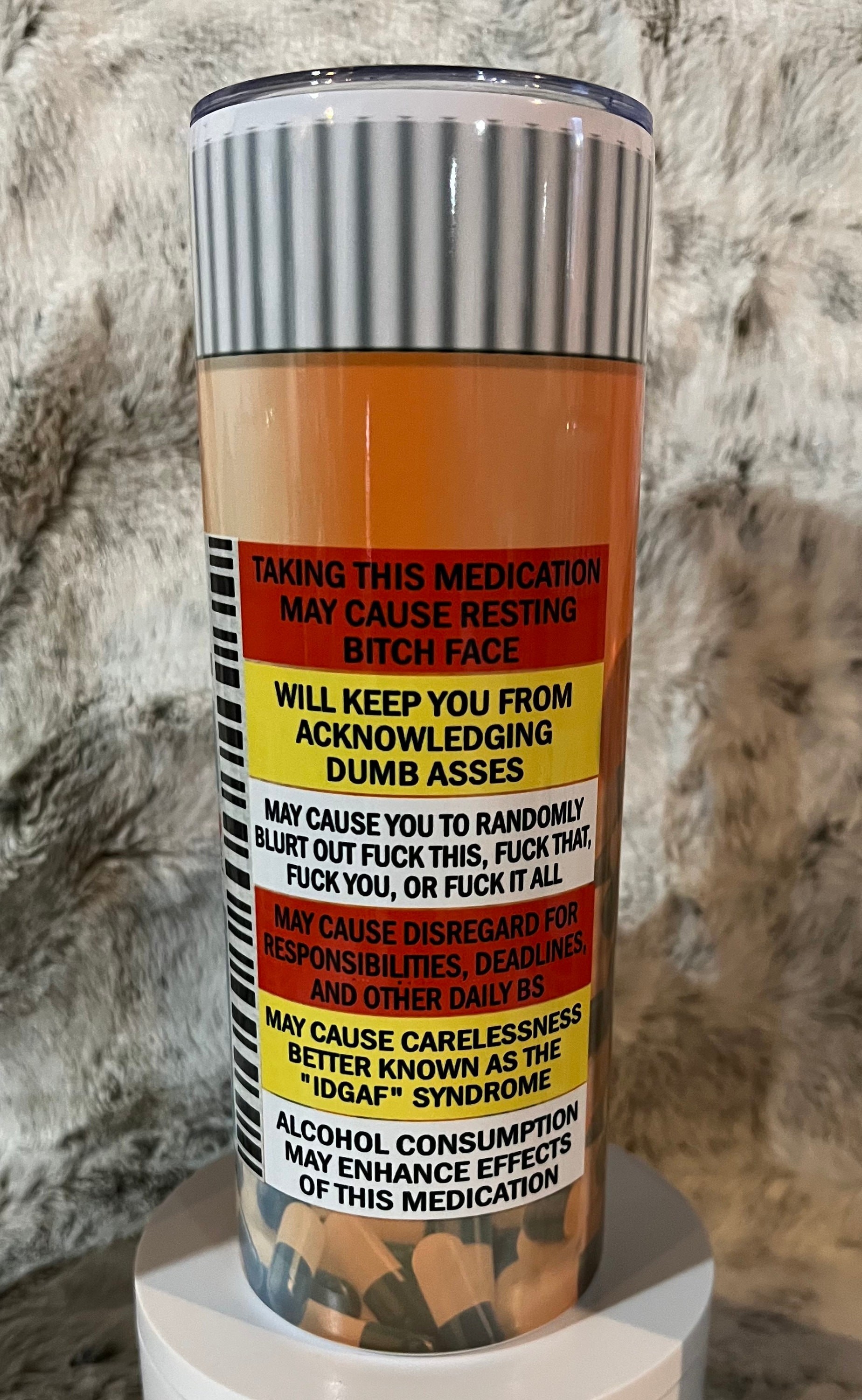 Fukitol RX Funny Gag Gift Script Pill Bottle 20 Ox Stainless Steel ...