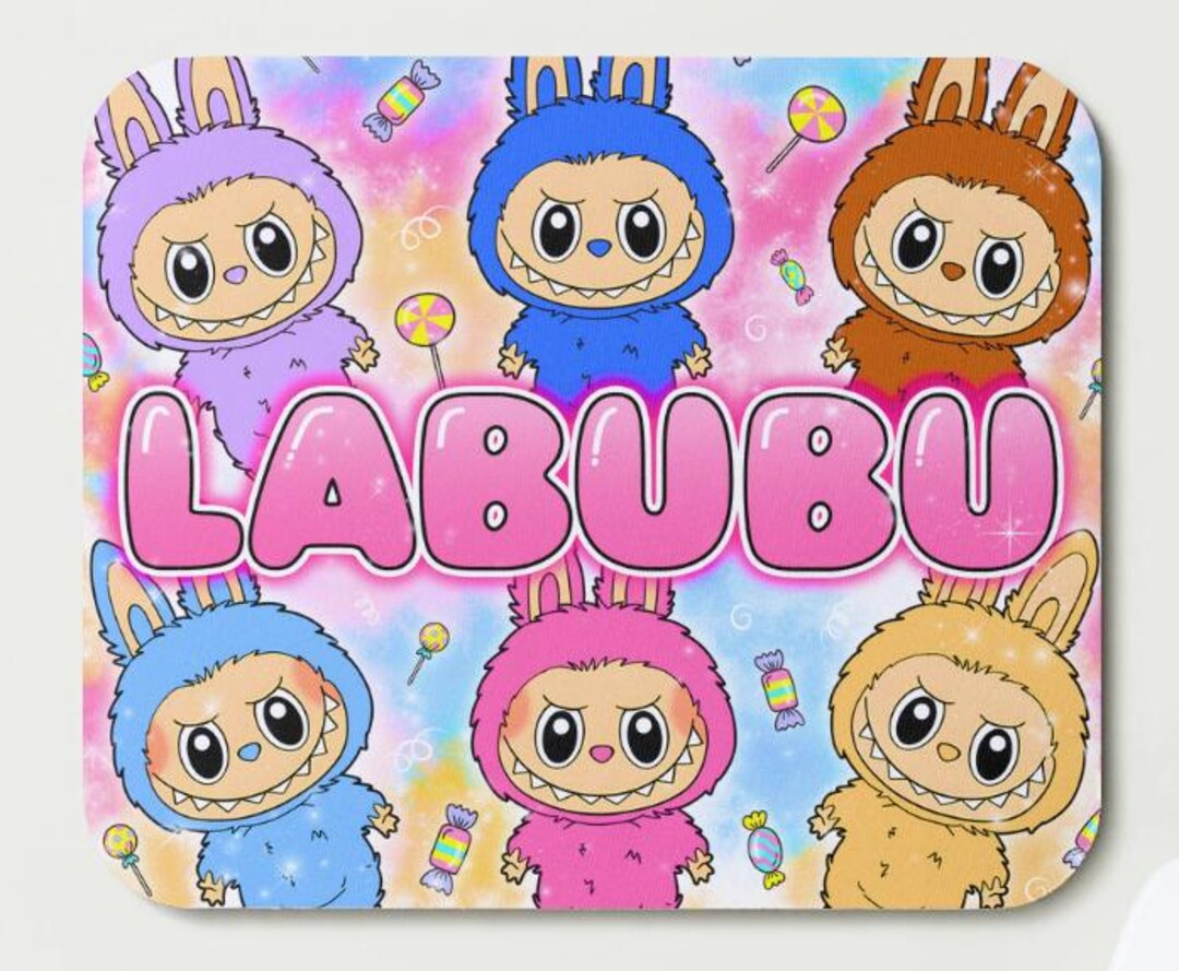 Labubu Character Monsters Cartoon Mousepad for PC Desk Office Gaming ...