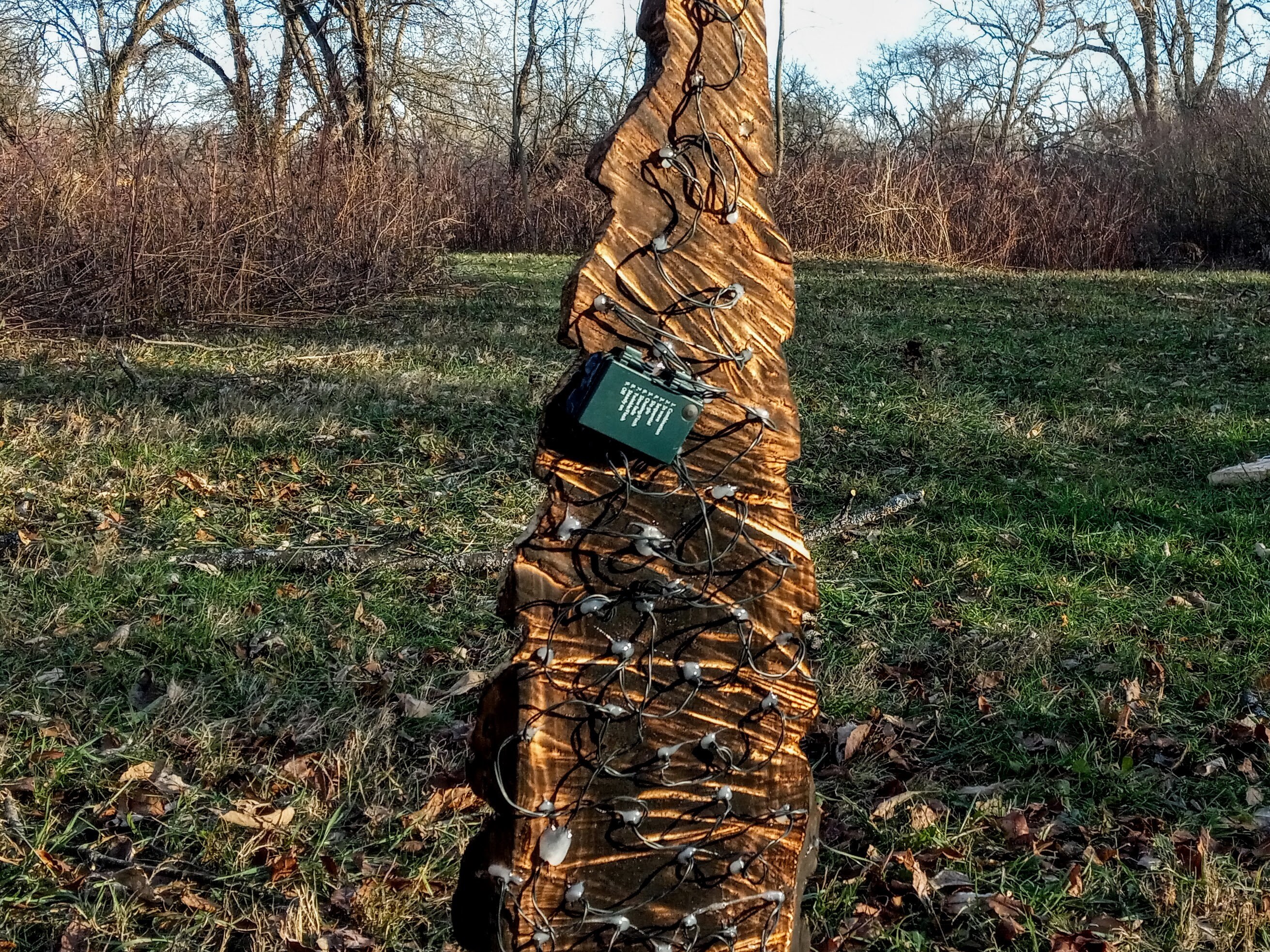 Four Foot Wooden Carved Christmas Tree, Rustic Decor, Unique Christmas ...