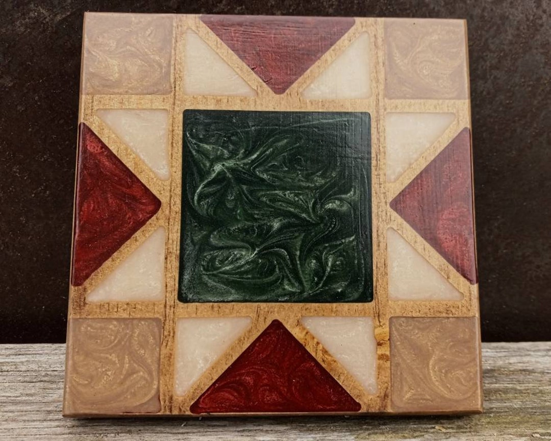 Rustic Quilt Block Trivet, Gift for Quilter, Christmas Farmhouse Décor ...