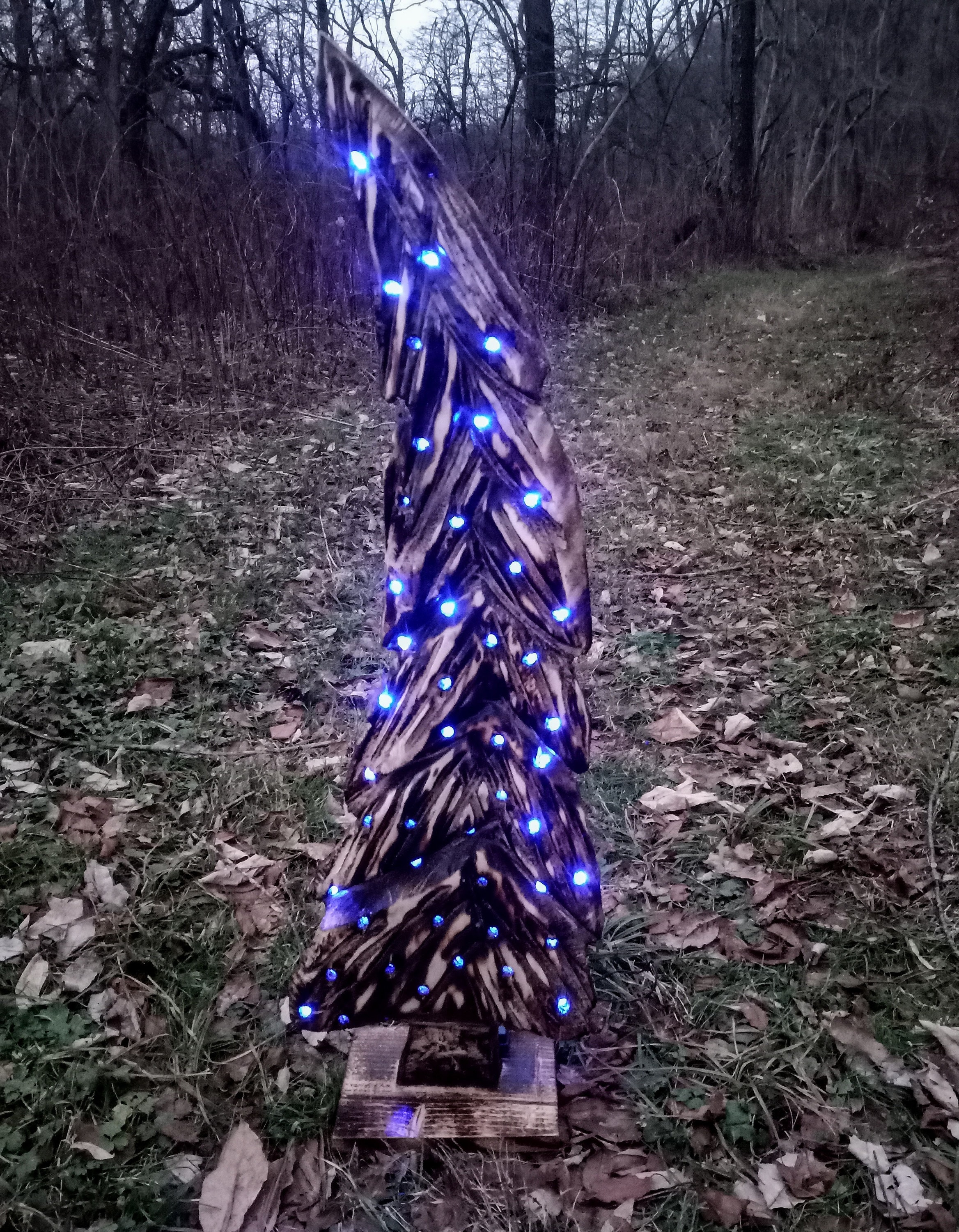 Four Foot Wooden Carved Christmas Tree, Rustic Decor, Unique Christmas ...