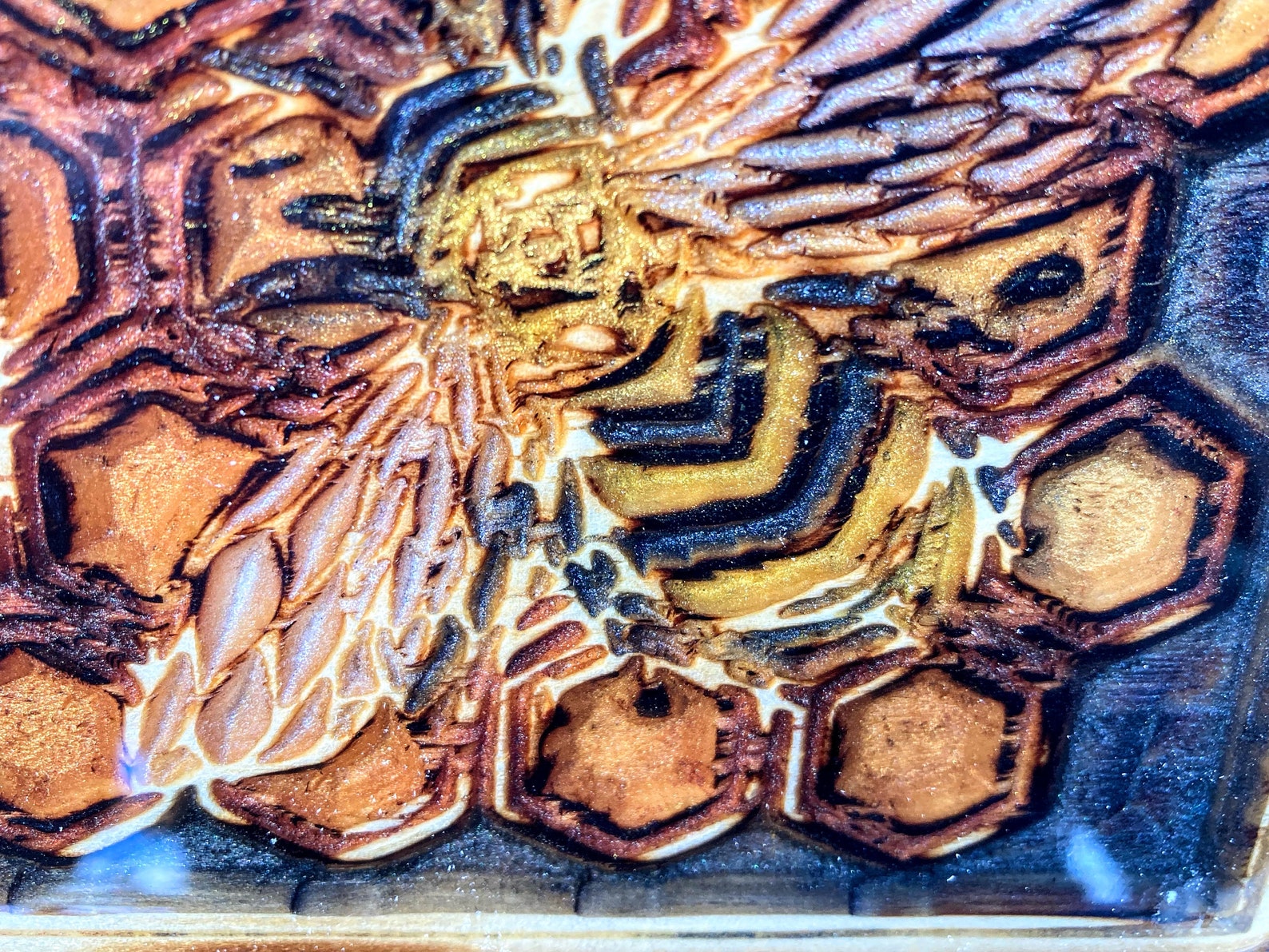 Handmade Wood Trivet, Honey Bee Decor, Wildlife Theme, Rustic Woods ...