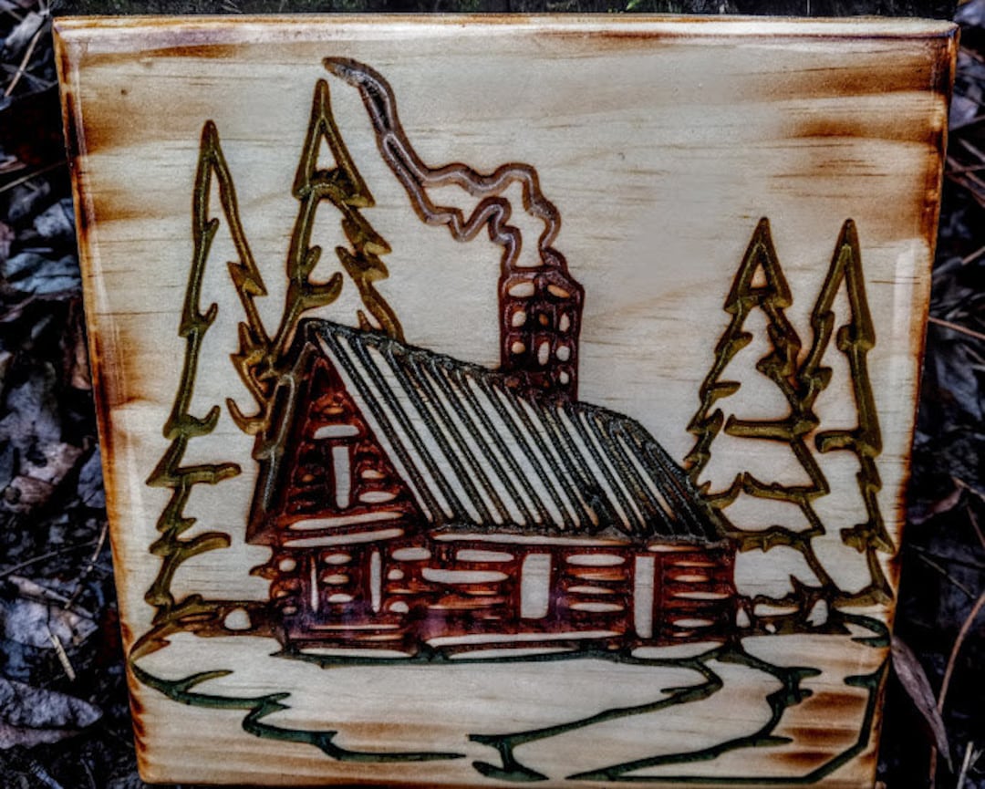 Handmade Wood Trivets, Log Cabin Decor, Wildlife-themed, Rustic Woods ...
