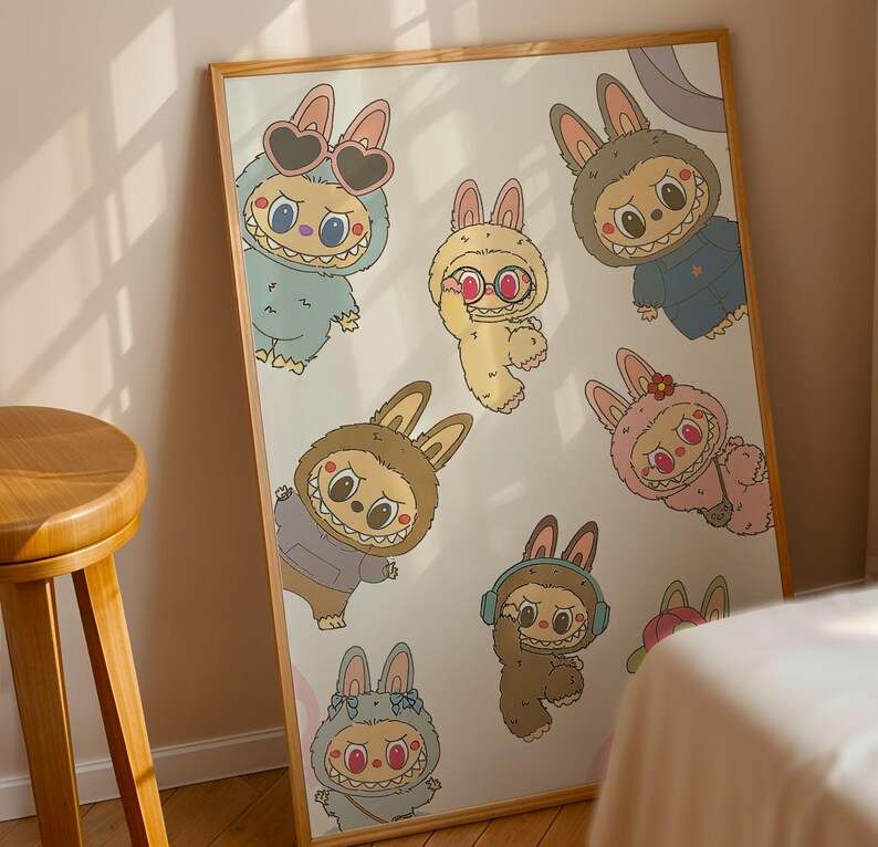 Labubu, Labubu Poster, the Monsters, Labubu Wall Art, Kids Wall Art ...