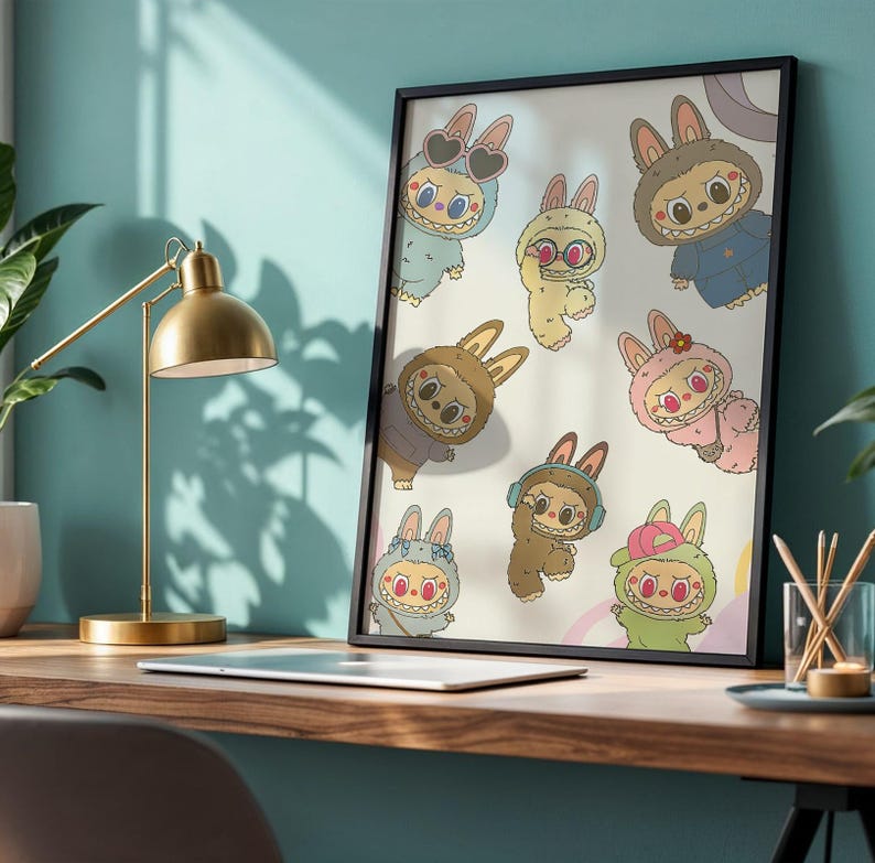 Labubu, Labubu Poster, the Monsters, Labubu Wall Art, Kids Wall Art ...