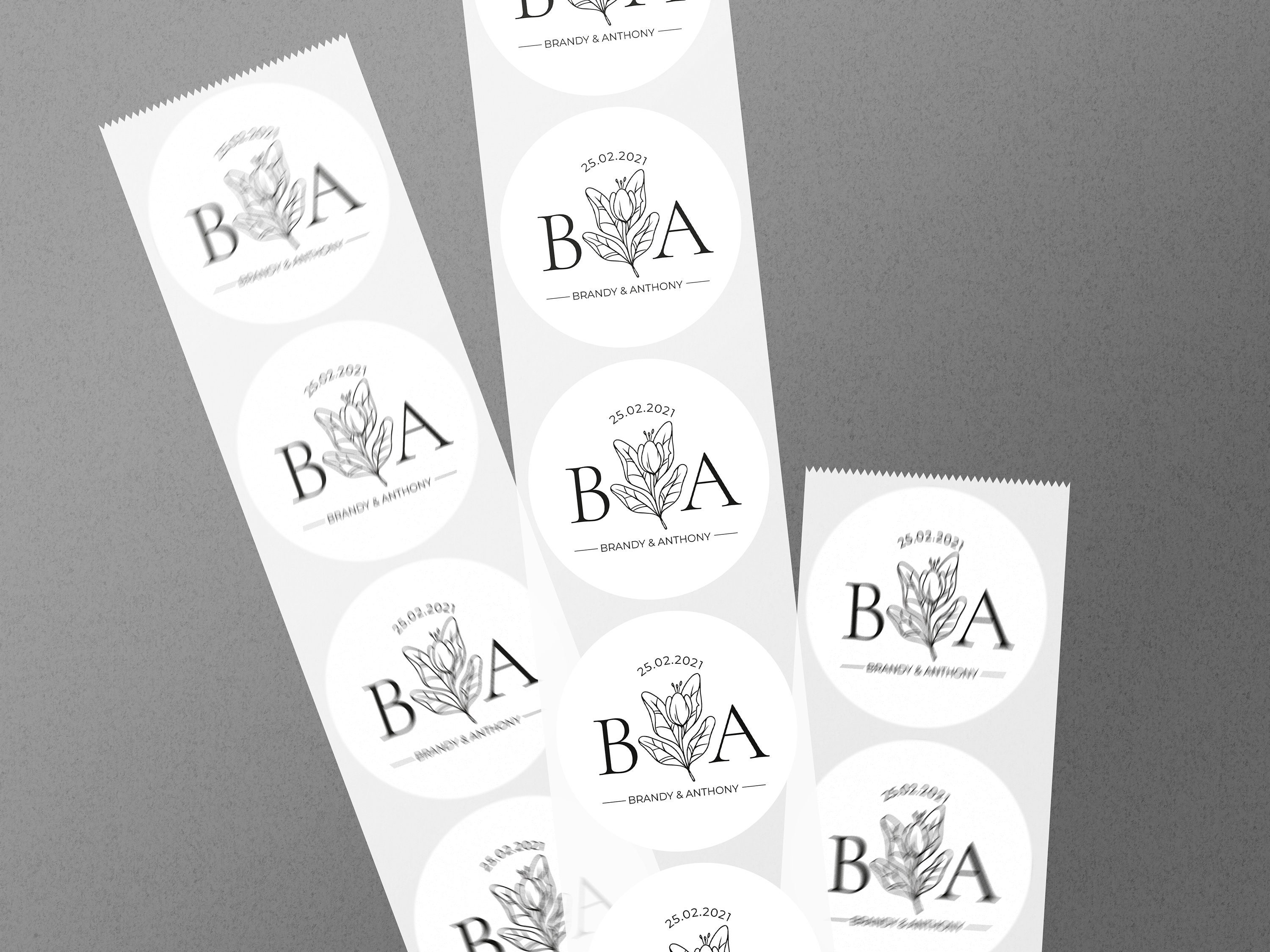 Personalised Wedding Sticker, Envelope Sticker, Gloss Wedding Sticker ...