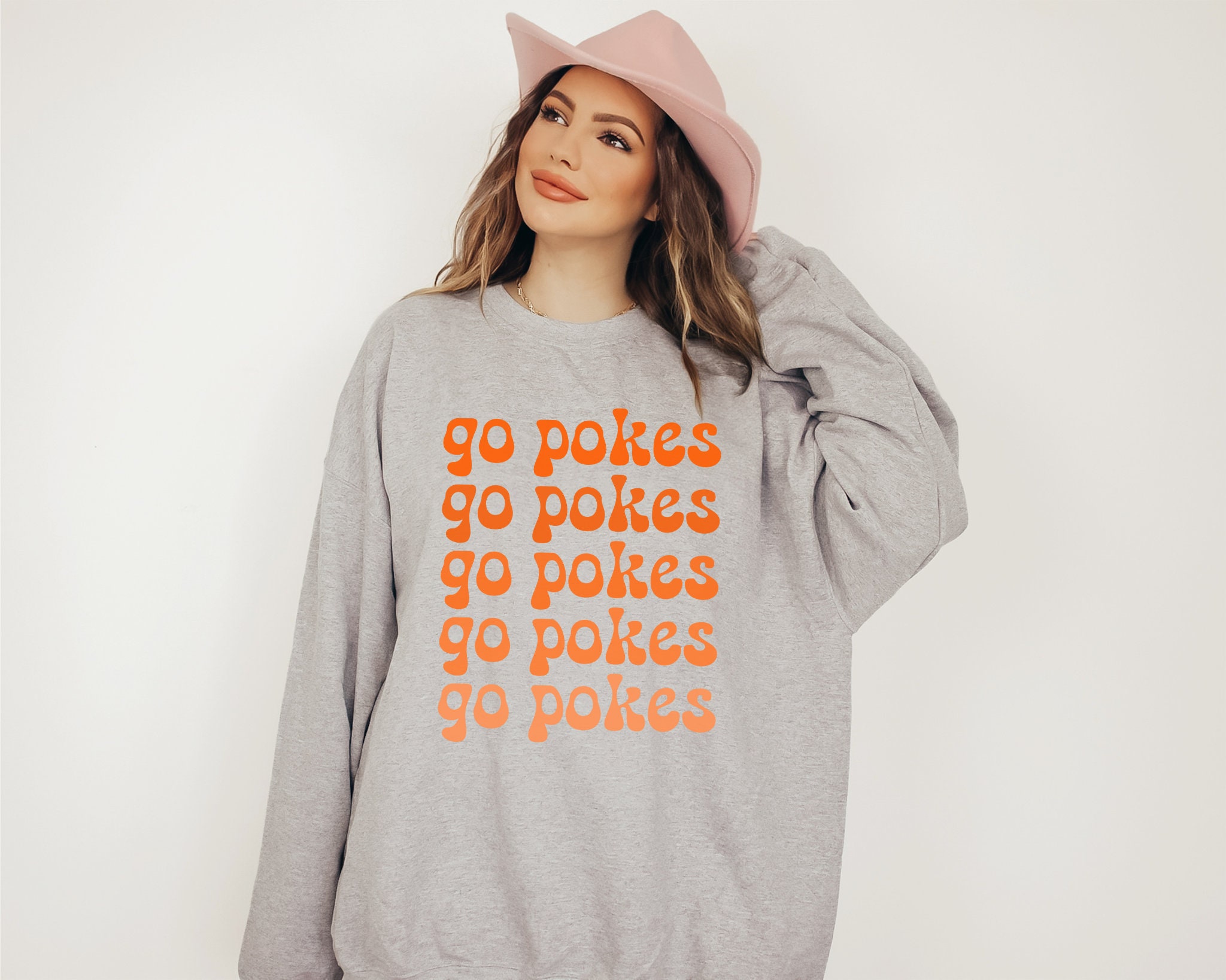 Oklahoma State Cowboys Go Pokes Graphic Sweatshirt - OSU Cowboys ...