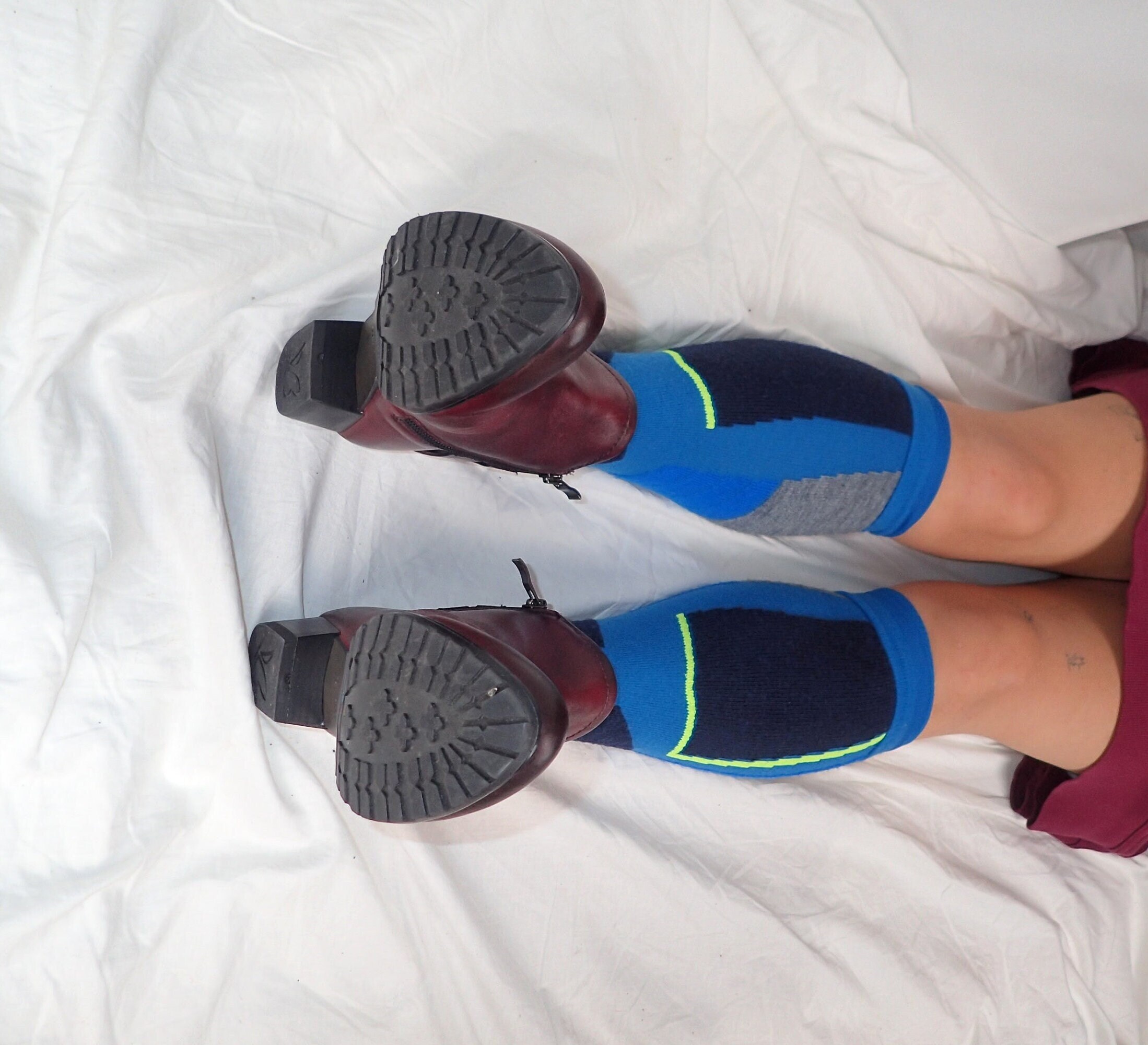 Dark Red Leather Shoes Western Style Shoes Hippie Boho Shoes Caprice ...