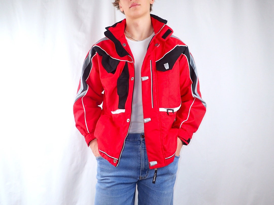 Red Vintage Jacket 2000s Gorpcore Jacket Y2k Aesthetic Jacket ...