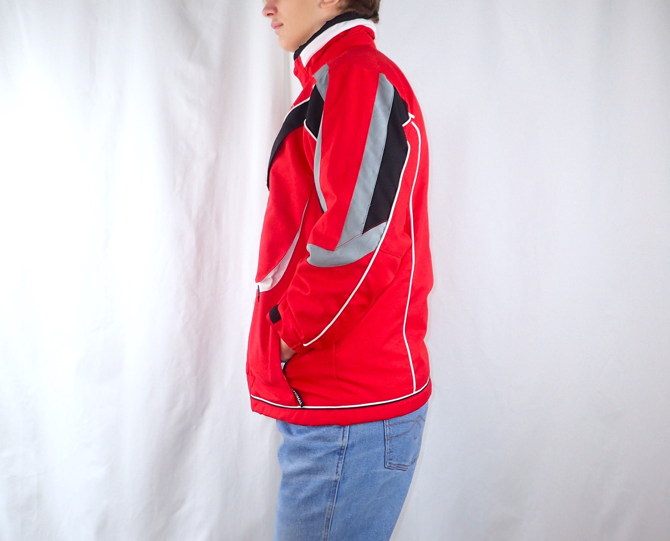 Red Vintage Jacket 2000s Gorpcore Jacket Y2k Aesthetic Jacket ...