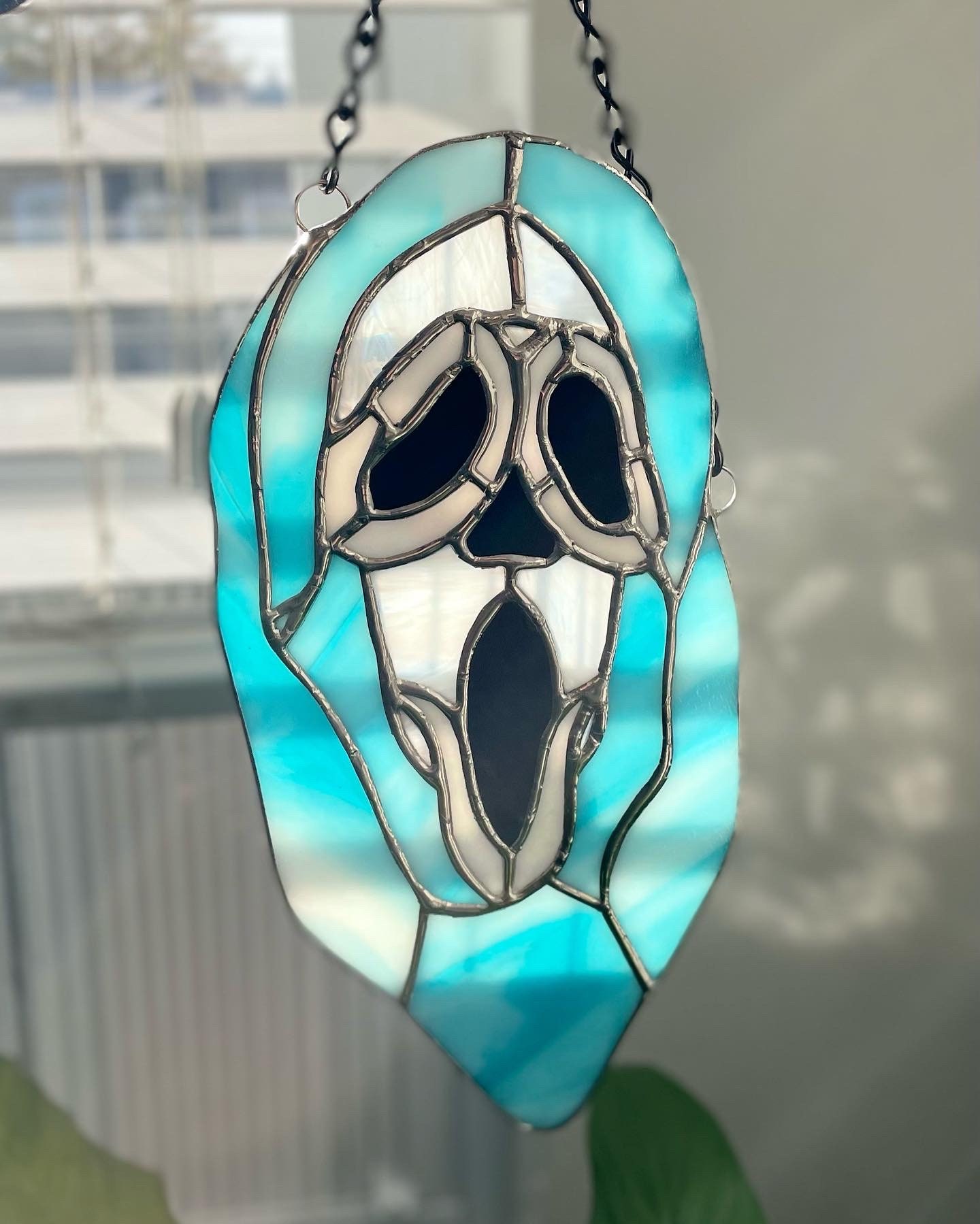 GHOSTFACE GLASS SUNCATCHER Scream Movie Inspired Window - Etsy