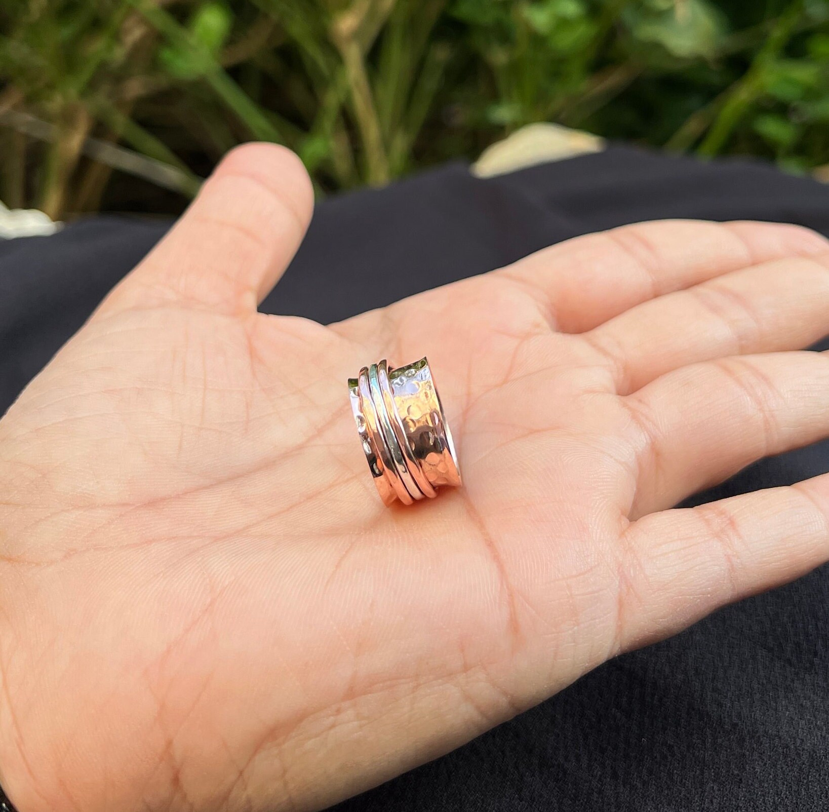 Copper Sipnner Ring Arthritis Healing Relieve Joint Pain, Wide Band ...