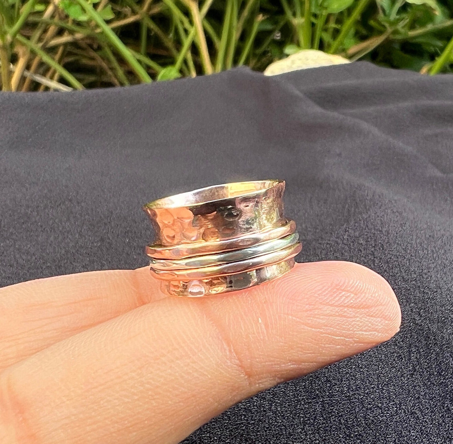 Copper Sipnner Ring Arthritis Healing Relieve Joint Pain, Wide Band ...