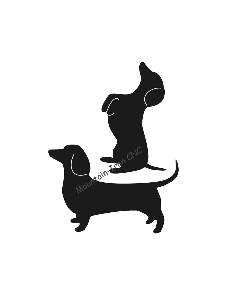 Dachshund Dog Set CNC Plasma DXF Autocad Digital Cutting File Pattern ...