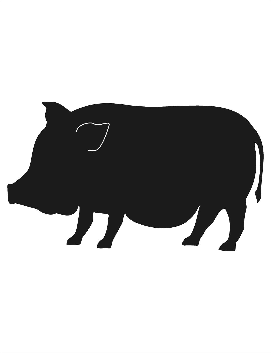Potbellied Pig CNC Plasma DXF Autocad Digital Cutting File Pattern - Etsy