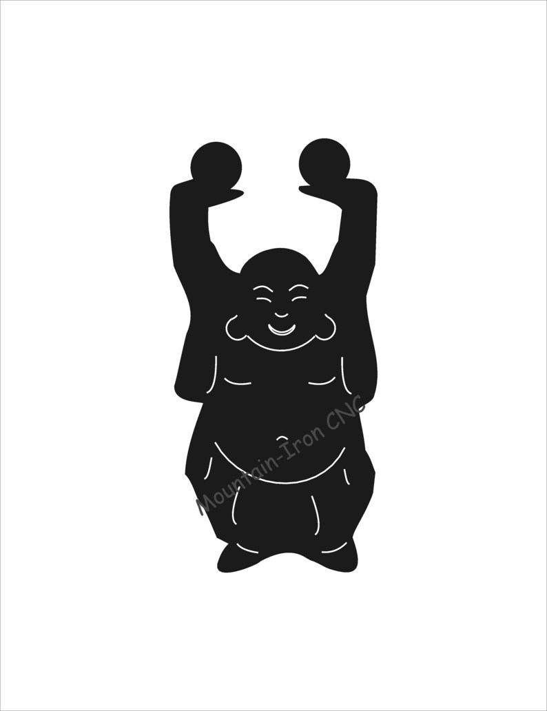 Asian Happy Buddha CNC Plasma DXF Autocad Digital Cutting File Pattern ...