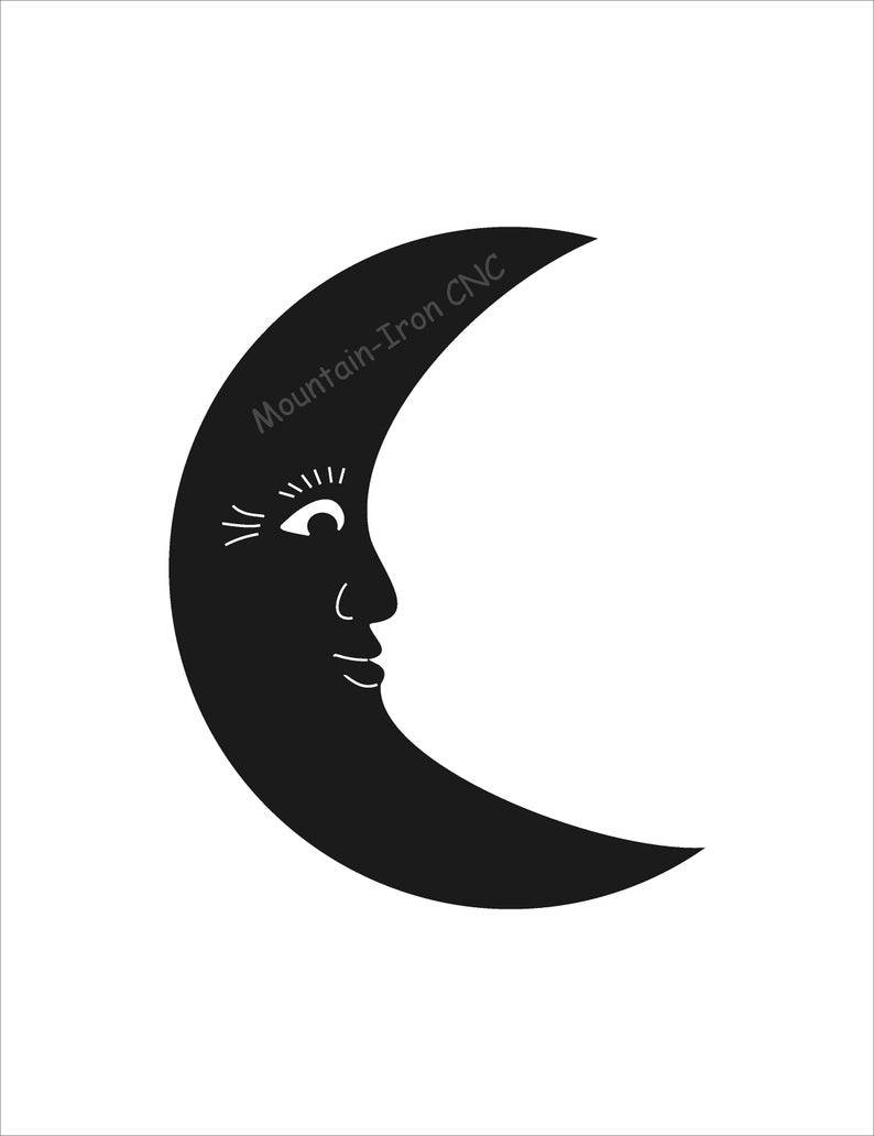 Crescent Moon CNC Plasma DXF Autocad Digital Cutting File Pattern - Etsy
