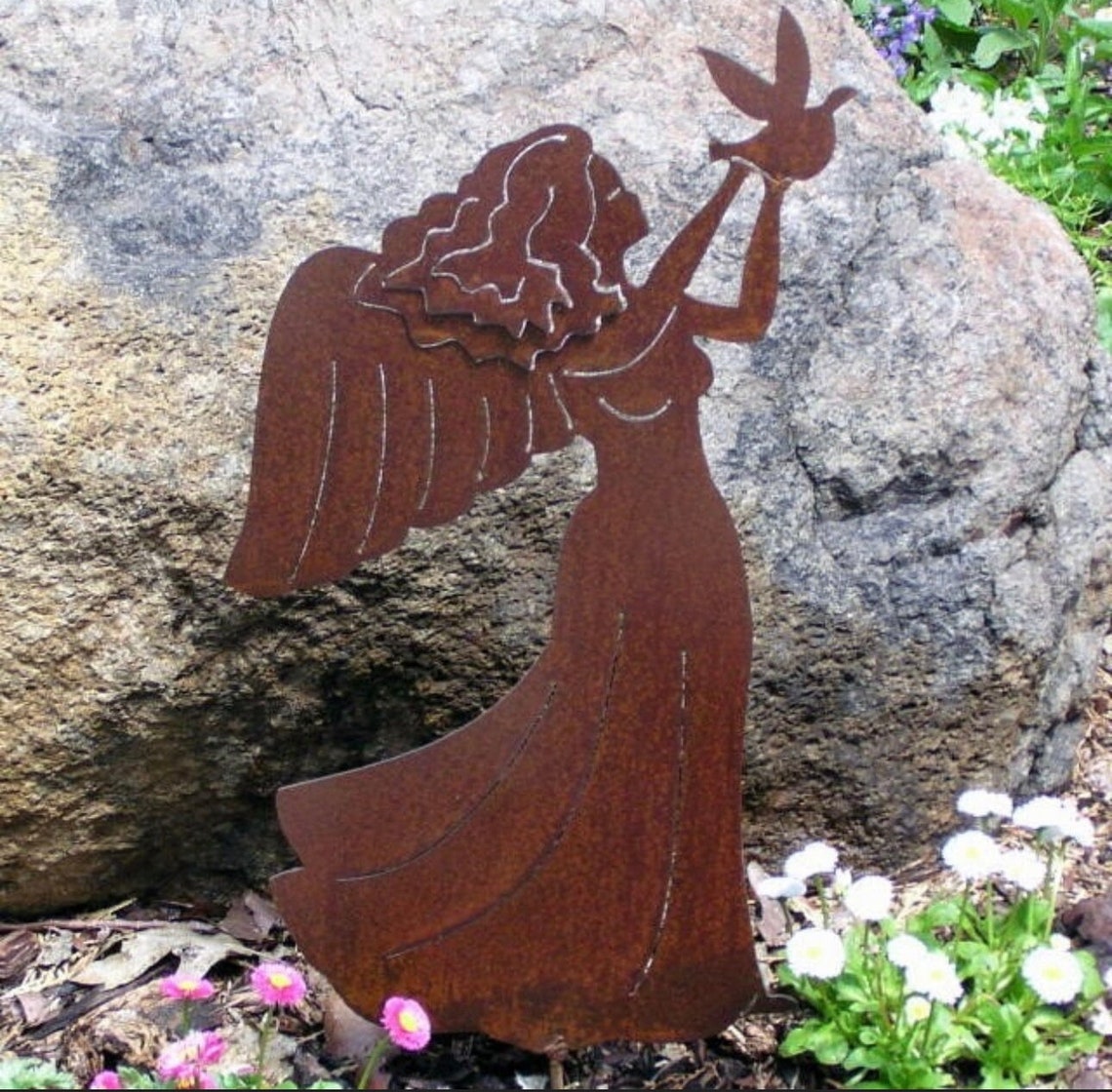 Angel W/ Dove CNC Plasma DXF Autocad Digital Cutting File Pattern - Etsy