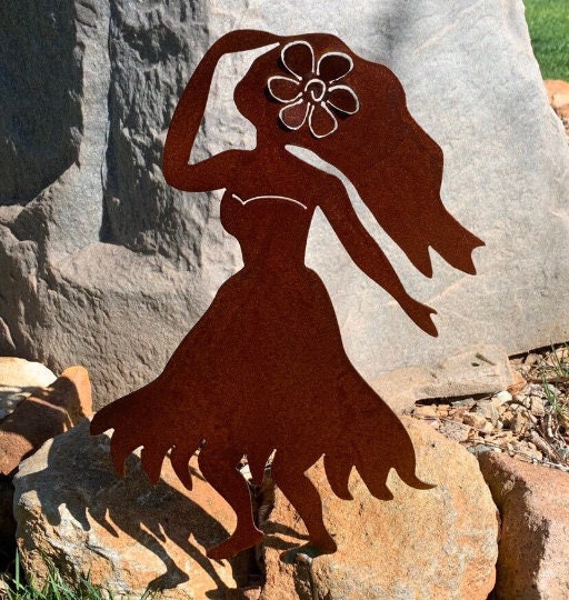 Island Hawaiian Hula Girl Dancer CNC Plasma DXF Autocad Digital Cutting ...