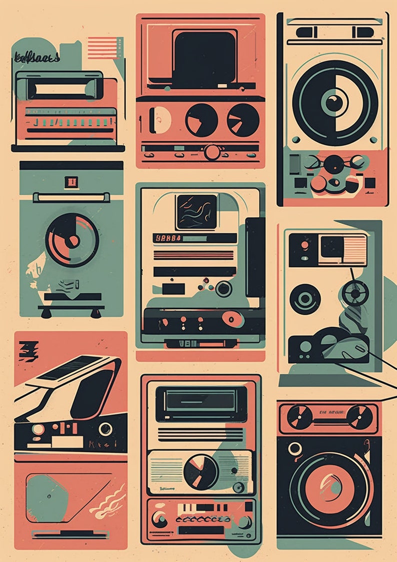 100 Neon 90s Retro Vintage Designs Digital Downloads Iconic - Etsy