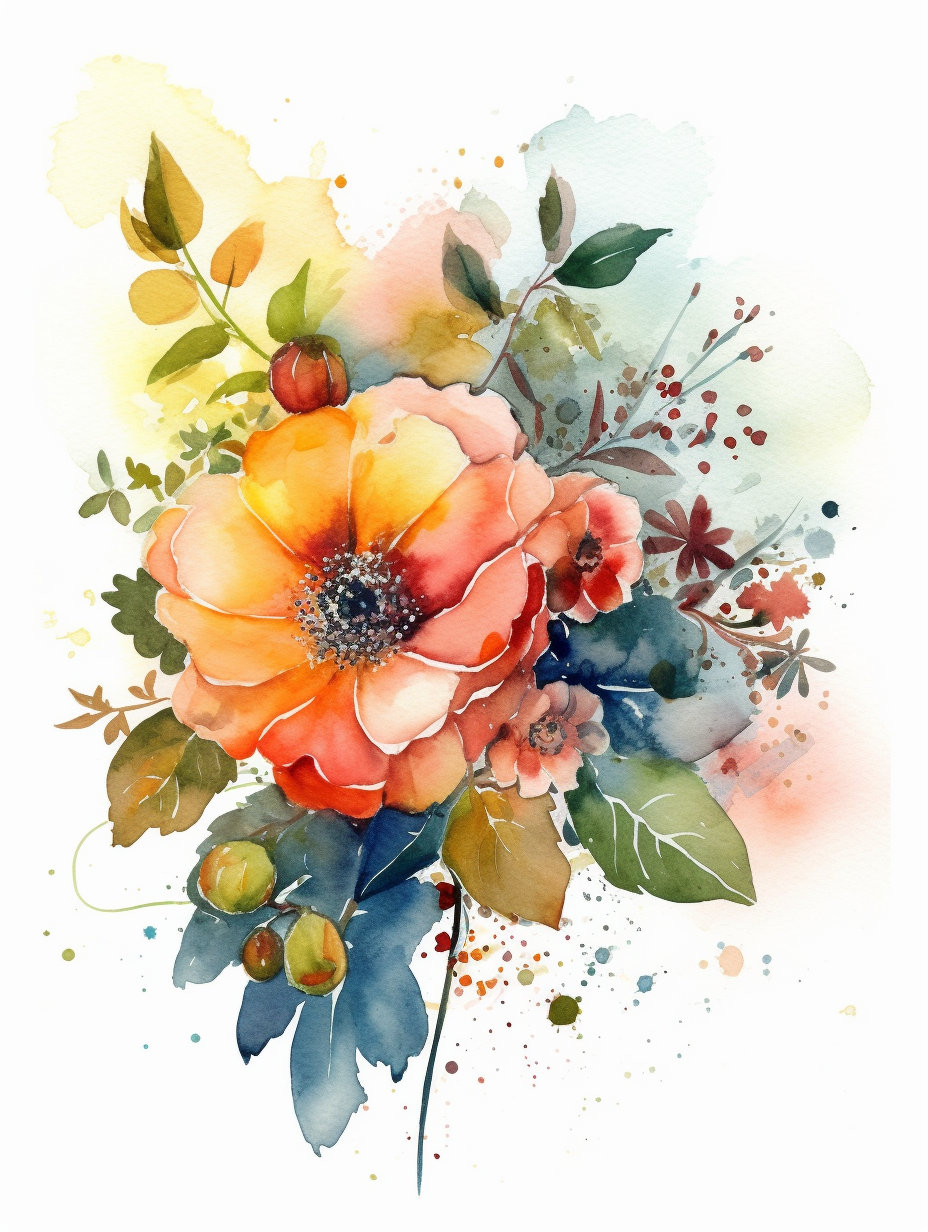 100 Enchanting Watercolor Flower Art Collection Digital Downloads ...