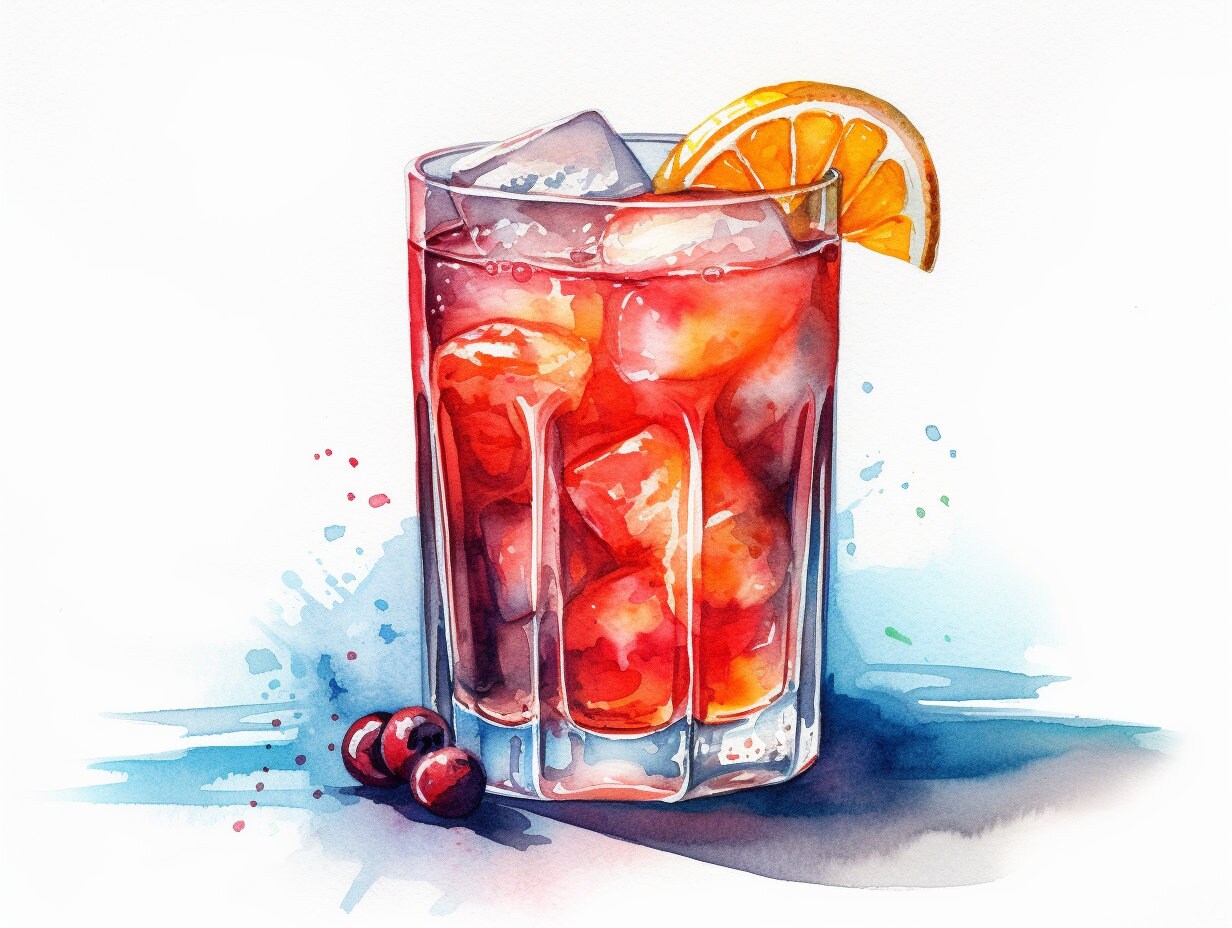 100 Original Watercolour Cocktail Prints, Digital Downloads, Bar Decor ...