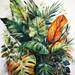100 Watercolour Monstera Jungle Leaves, Digital Downloads, Tropical ...