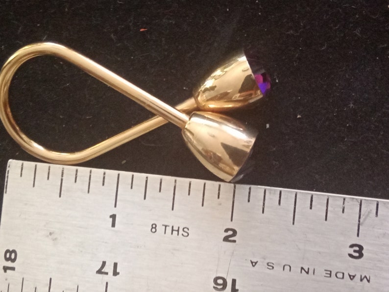 Vintage Rare Gold Knot Purple Stone Keychain or Pendant for - Etsy