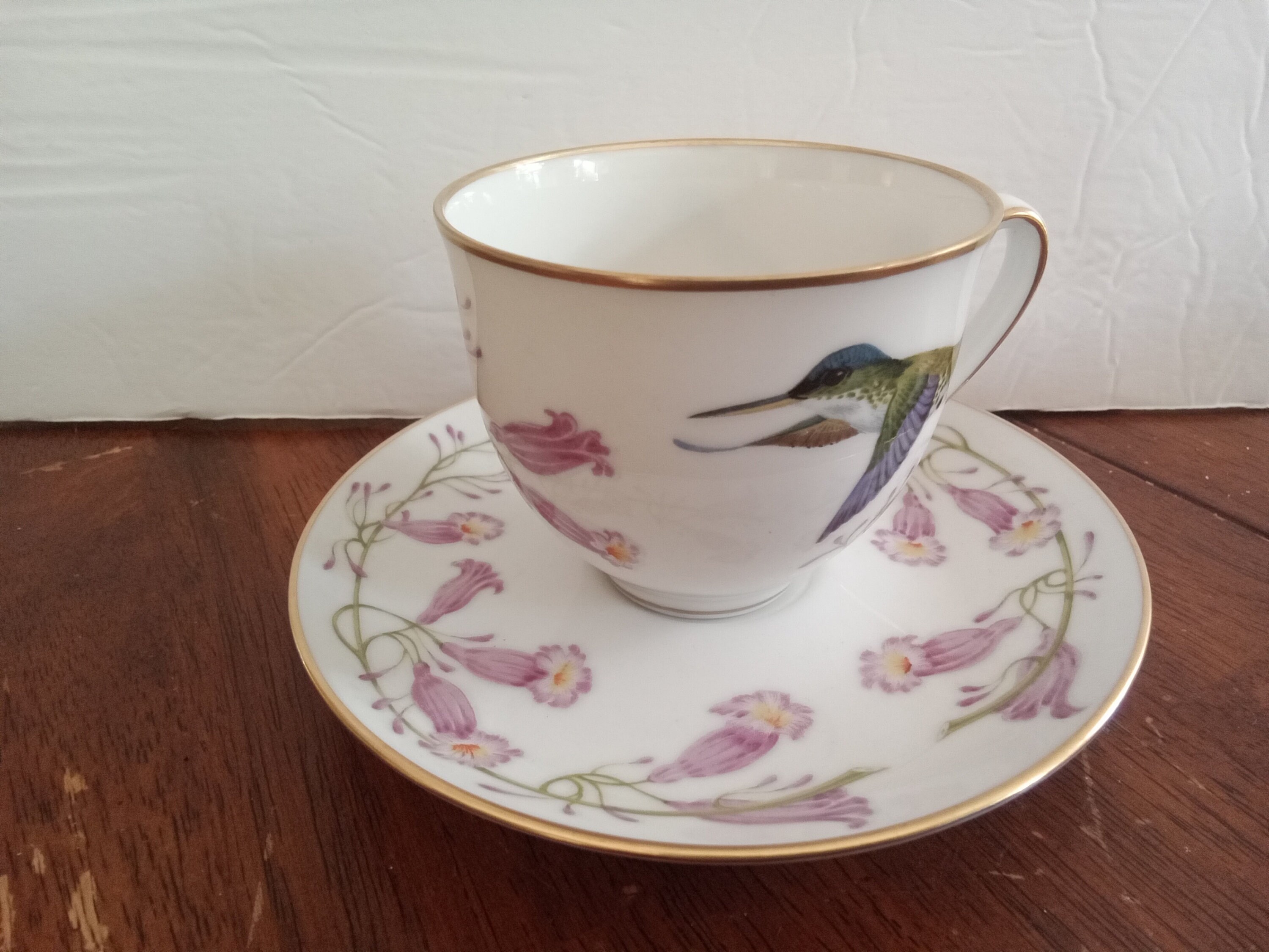 Tea Cup and Saucer, Hummingbirds of the World, Bavarian Porcelain ...
