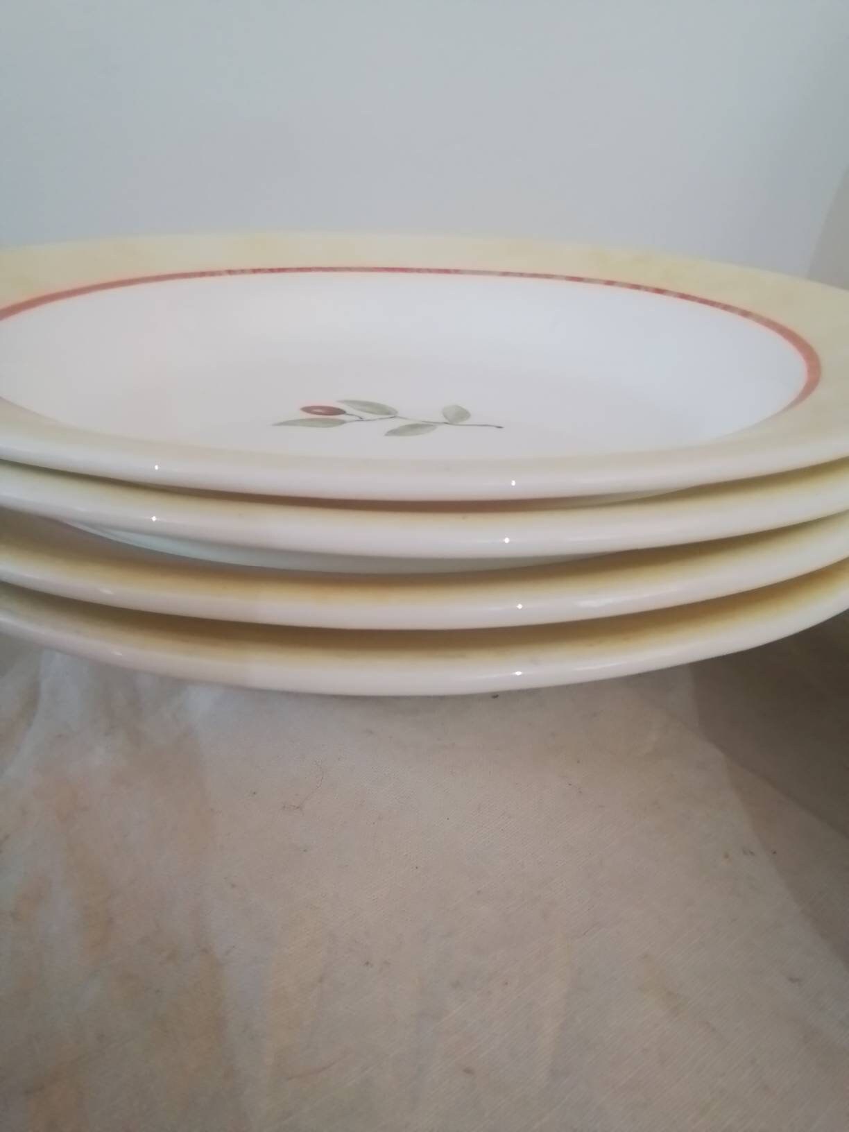Rare Find Corelle Ultra Radiance Pattern 4 Dinner Plates 10.75" & 4 ...