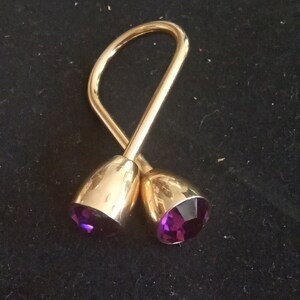 Vintage Rare Gold Knot Purple Stone Keychain or Pendant for Necklace - Etsy
