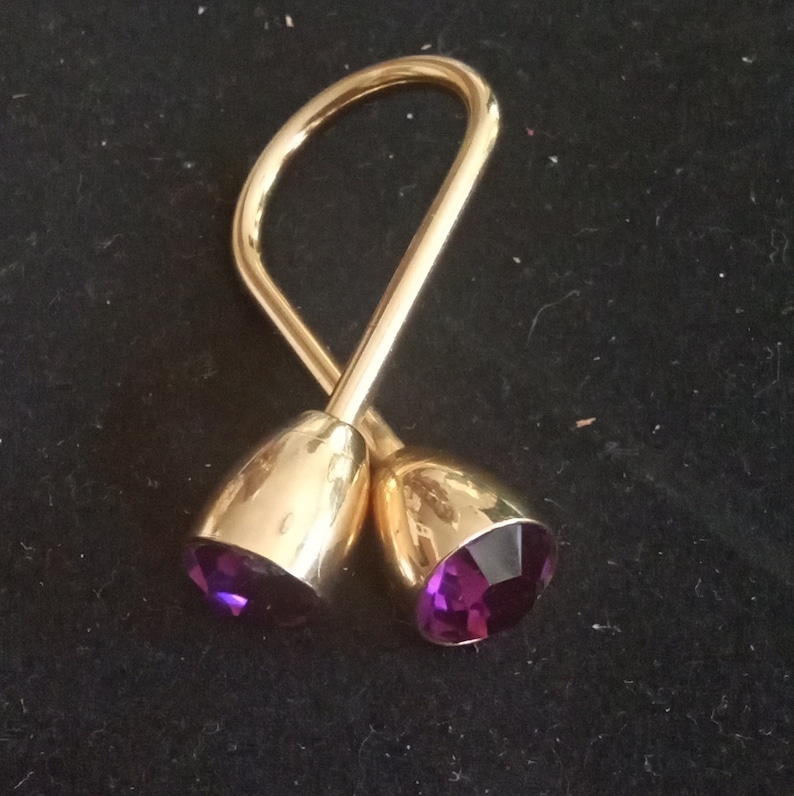 Vintage Rare Gold Knot Purple Stone Keychain or Pendant for - Etsy