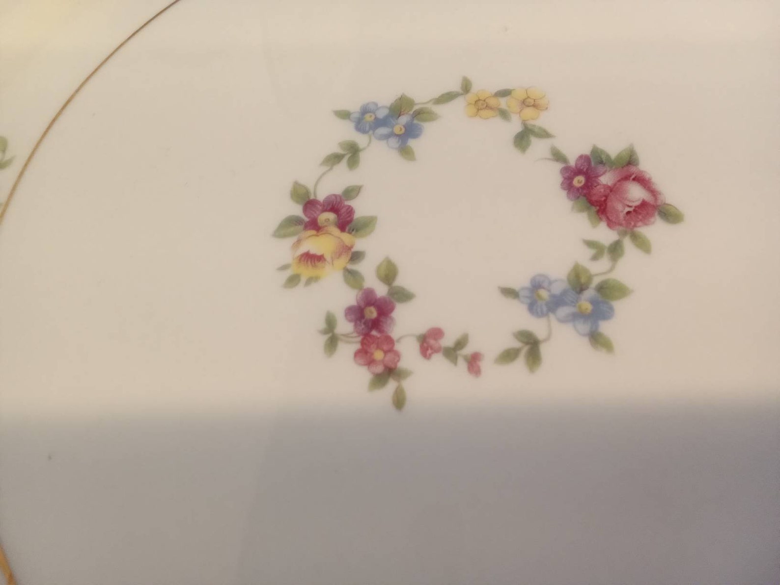 Vintage Lamberton Ivory China Peggy Shippen Floral Ring Bread and ...