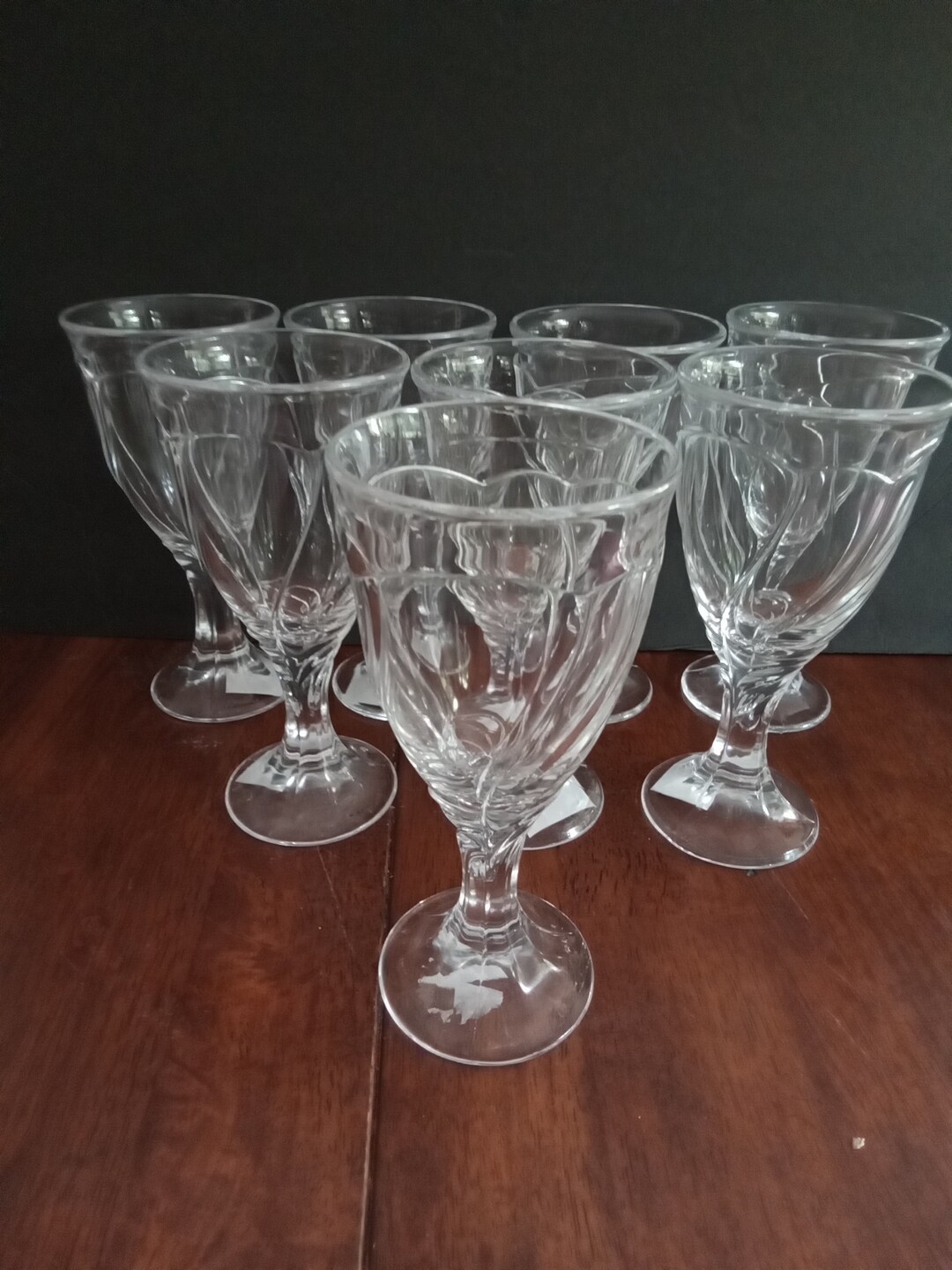 Noritake Vintage Clear Sweet Swirl Wine Glasses Goblet Set of 8 - Etsy