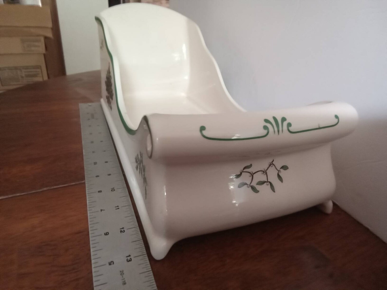 RARE Find Spode Christmas Tree 13-1/2" Large Sleigh Centerpiece With ...