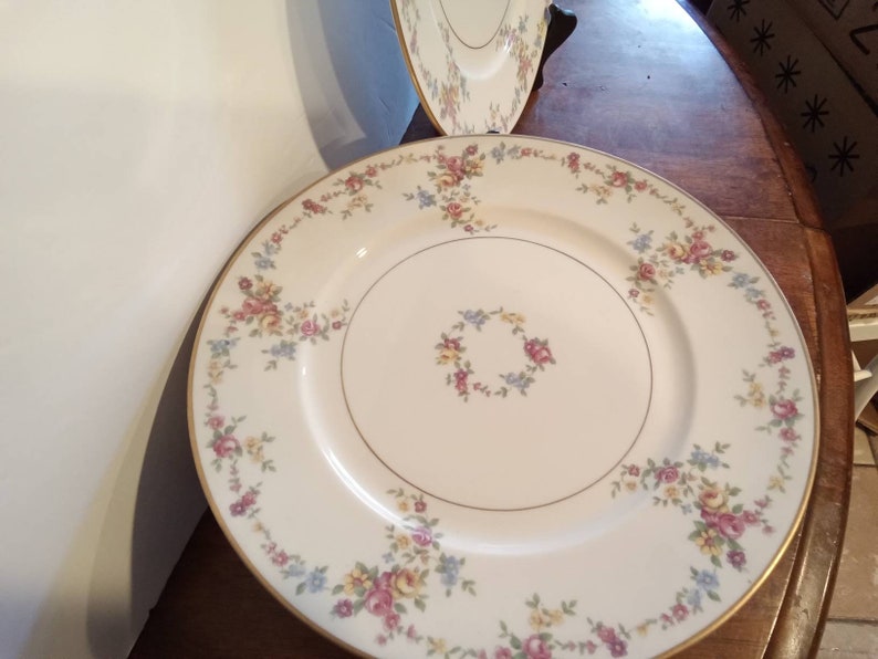 Vintage Lamberton Ivory China Peggy Shippen Floral Ring Bread and ...